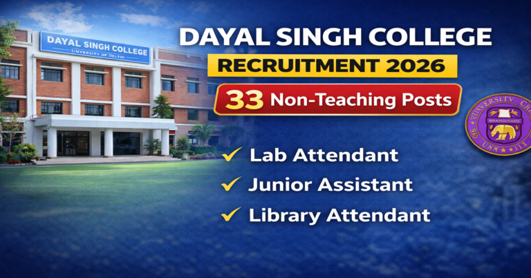 Dayal Singh College Non-Teaching Recruitment 2026