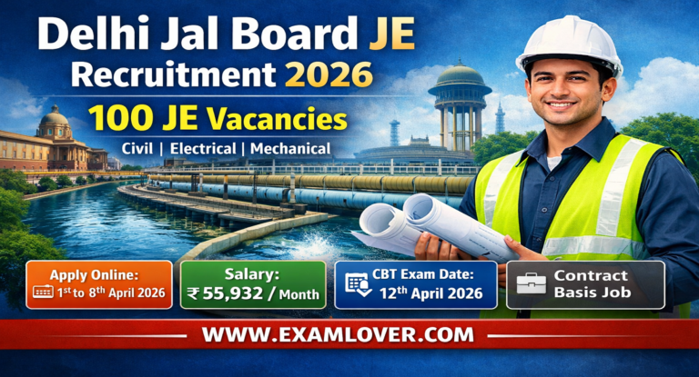 Delhi Jal Board JE Recruitment 2026