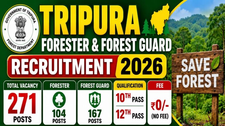 Tripura Forest Department Recruitment 2026: Forester & Forest Guard