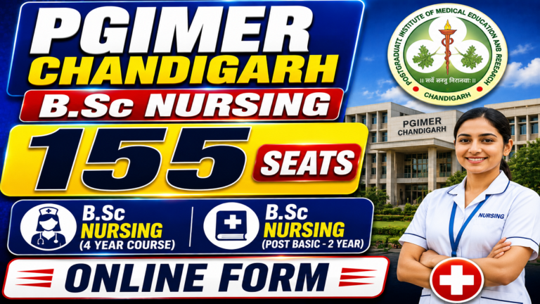 PGIMER Chandigarh B.Sc Nursing Admission Form 2026